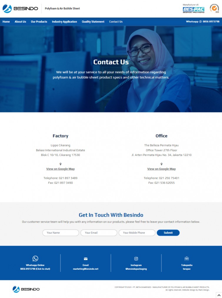 BESINDO WEBSITE DESIGN SURABAYA JAKARTA - Portfolio Mark Design - Jasa ...